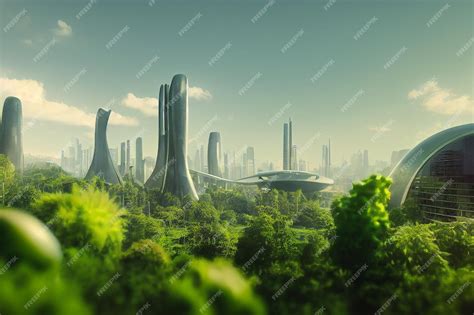 Premium Photo | SciFi Green Utopia Futuristic City Environmentalism ...