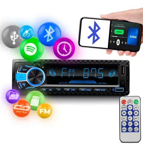Som Automotivo Roadstar Rs Br Plus Din Bluetooth Usb Parcelamento Sem Juros