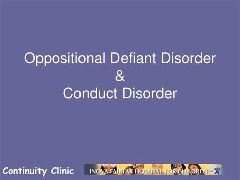 Ppt Oppositional Defiant Disorder And Conduct Disorder Powerpoint