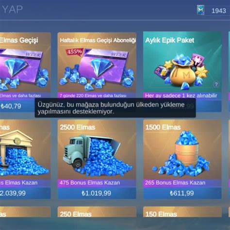 Mobile Legends Elmas Yükleme Hatası Şikayetvar