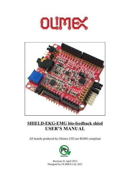 Shield Ekg Emg Users Manual Olimex