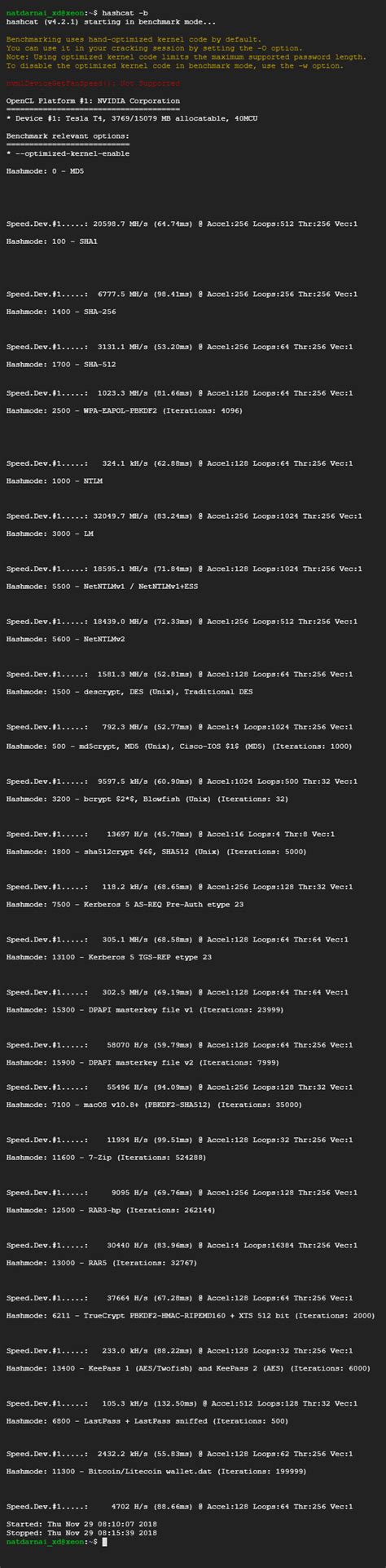 Gpu T4 Hashcat On Gcp With Cuda หลังจากที่ Nvidia ก็เปิดตัว Tesla T4