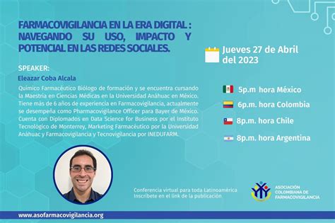 Webinar Farmacovigilancia En La Era Digital Navegando Su Uso