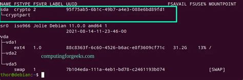 Encrypt Ubuntu Or Debian Disk Partition Using Cryptsetup Computingforgeeks