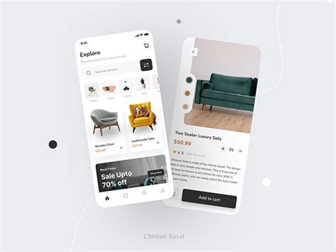 furniture app ui design on behance