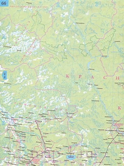 Карта Красноярского края автомобильная. Подробная карта дорог ...