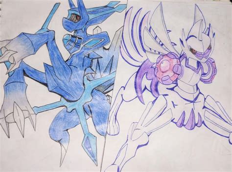 Origem Dialga E Origem Palkia By Dragonian096 On Deviantart