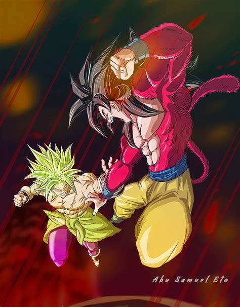 Broly Vs Goku Ssj4 By Firmanardiana On DeviantArt Dragon Ball Gt