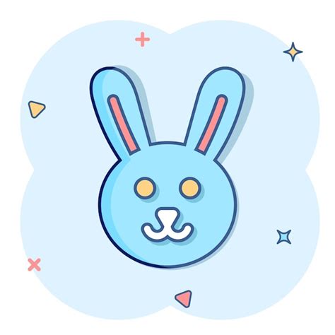 Premium Vector Rabbit Icon In Comic Style Bunny Cartoon Vector
