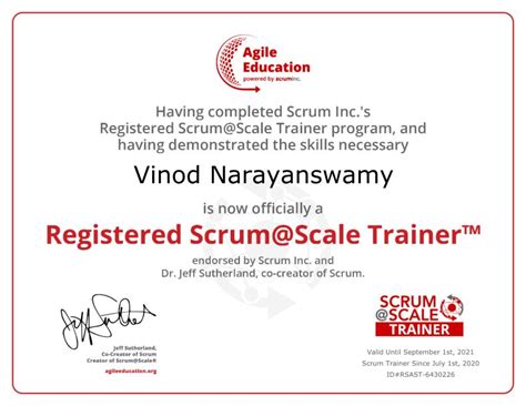 Vinod Narayanswamy On Linkedin Registeredscrum Agileeducation