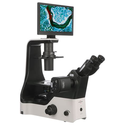Accu Scope Exi 410 Ph Inverted Phase Contrast Digital Lcd Microscope