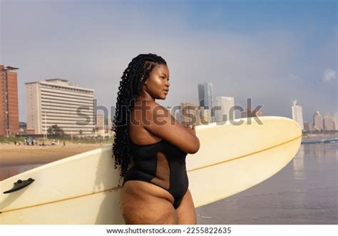 Plus Size Black Beautiful Woman Going Stock Photo Shutterstock