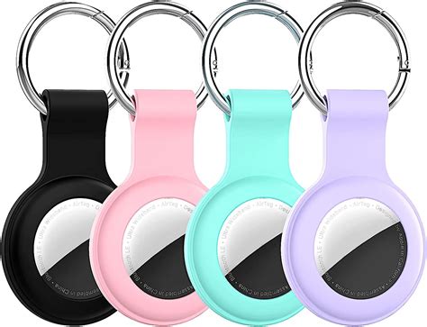 Hatalkin Compatible With Airtag Case Keychain Air Tag Holder Silicone