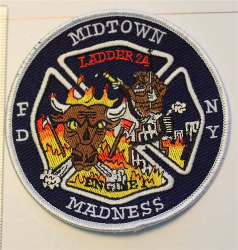 Fdny Midtown Madness E1 L24 Patch Police Badge Collection World Wide