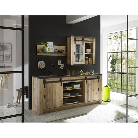 Lomadox Küchenzeile Shelton 61 Küchen Set Inkl Spültisch Hängeschrank