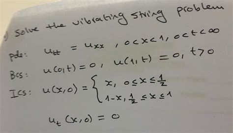 Solved Solve The Vibrating String Problem Uxx 0
