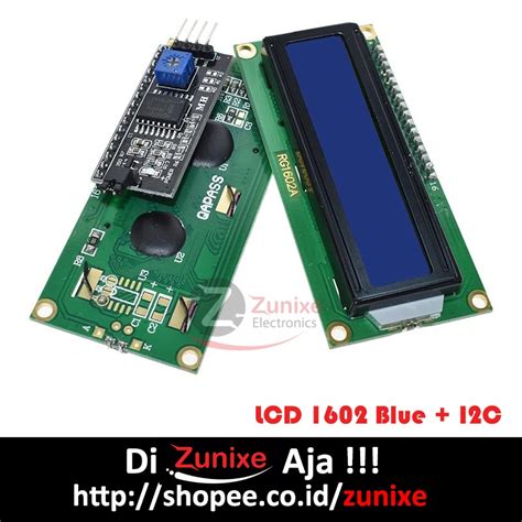 Jual Lcd 1602 Blue Backlight With I2c Serial Interface Module Tersolder Shopee Indonesia