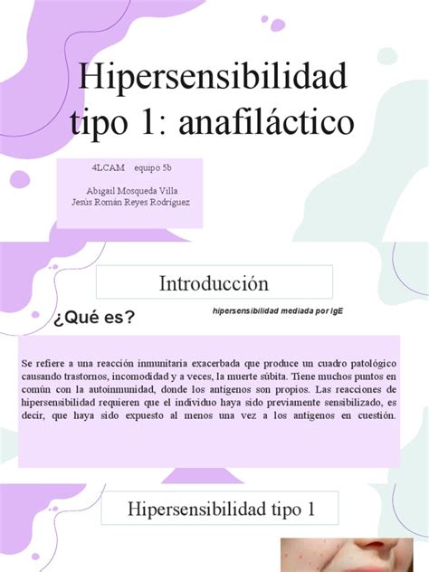 Hipersensibilidad Tipo 1 Pdf Alergia Inmunología