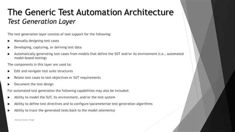 Chapter 3 The Generic Test Automation Architecture Pptx Computing