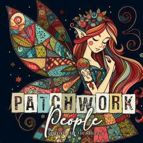 Patchwork People Coloring Book For Adults Patchwork Dolls Coloring