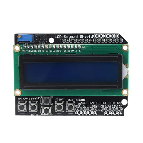 Lcd 1602 16x2 Keypad Shield Board Blue Backlight For Robot Fruugo Uk