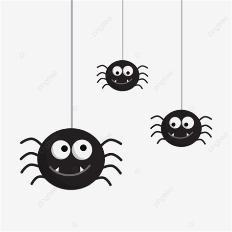Three Cute And Funy Black Spider Clipart Illustration Design Spider Clipart Cute Clipart