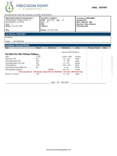 Fillable Online Partner Lab Feature Precision Point Diagnostics Fax