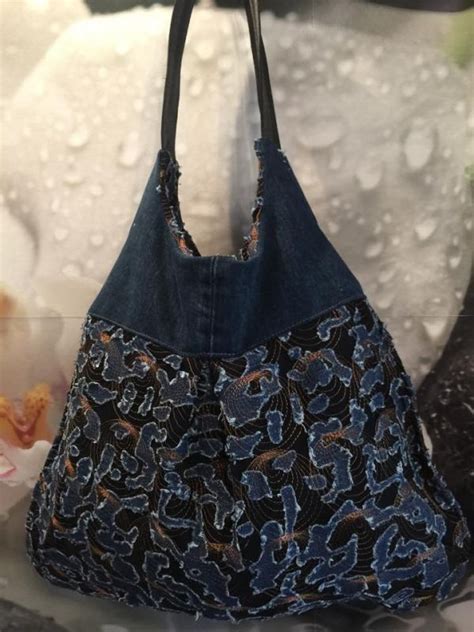 Чанта дънкова 100 ръчна изработка Fashion Bags Hobo