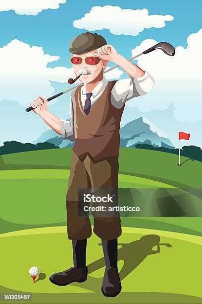 선임 Golfer 골프 선수에 대한 스톡 벡터 아트 및 기타 이미지 골프 선수 노인 건강한 생활방식 Istock