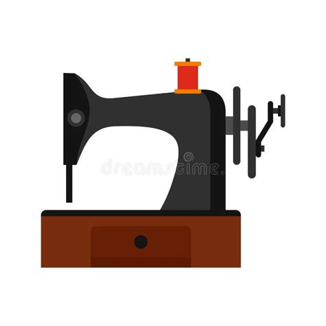 Estilo De Contorno Del Icono De Trabajo De La Máquina De Coser