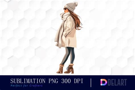 Winter Curvy Girl Clipart Png Digital D Graphic By Delartcreation