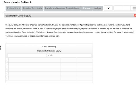 Solved Comprehensive Problem 1 Instructions Chart Of