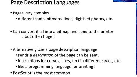 Page Description Language