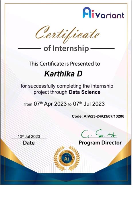 Machinelearning Internshipexperience Karthika D
