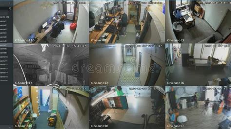 Security Surveillance Multi Camera Setup In Office And Warehouse Stock Footage Video Of