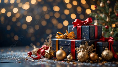 호화로운 크리스마스 선물과 장식품 크리스마스 크리스마스 선물 메리 크리스마스 배경 일러스트 및 사진 무료 다운로드 Pngtree