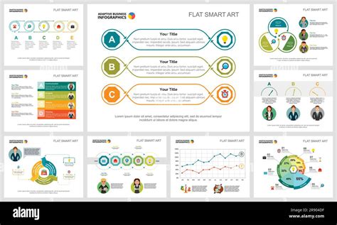 Colorful Statistics Or Research Concept Infographic Charts Set Stock