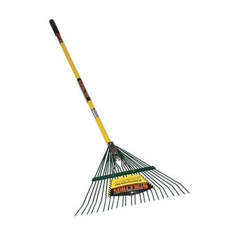Structron 24 Steel Tine Leaf Rake With 54 Fiberglass Handle