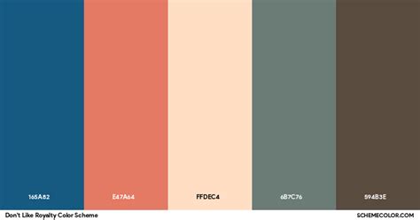 Dont Like Royalty Color Scheme Palettes