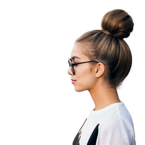 Download Girl Hair Bun Png Axl