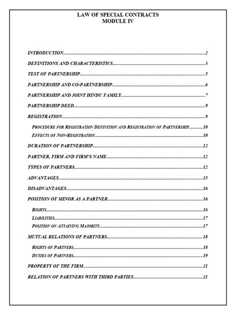 Module Iii Special Contracts Pdf Partnership Law Of Agency
