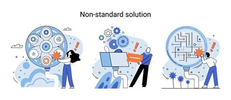 Premium Vector Non Standart Solution Solving Problem Metaphor Answer