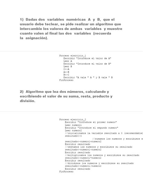 Ejercicios Resueltos Pseint Descargar Gratis Pdf Algoritmos