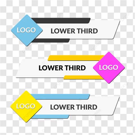 Conjunto De Banner De Tercera Etiqueta Inferior Png Dibujos Tercio