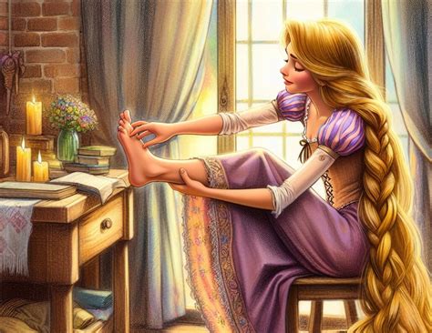 Rapunzel And Her Foot By Aifootfetish On Deviantart