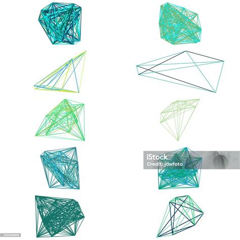 Node Network Design Element Set Stock Illustration Download Image Now Abstract Attached