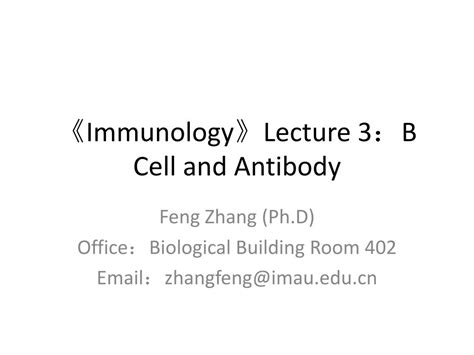 PPT ImmunologyLecture 3 B Cell And Antibody PowerPoint Presentation ID 3485091