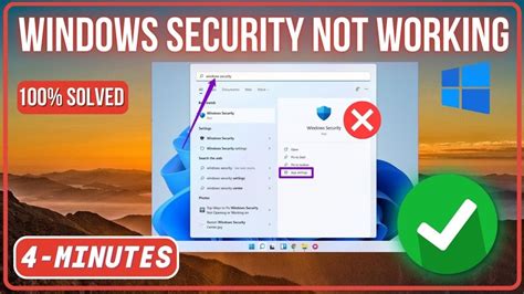 Fix Windows Security Not Working In Latest Windows Youtube