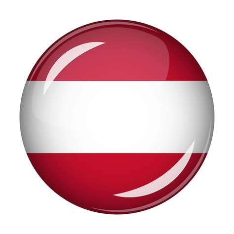 Bandera De Austria En Forma De Un Icono De Forma Redonda Concepto