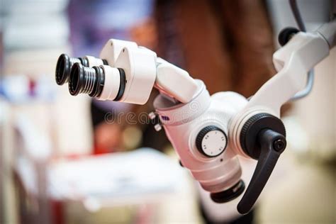 New Electronic Microscope In A Laboratory Stock Image Image Of Micro